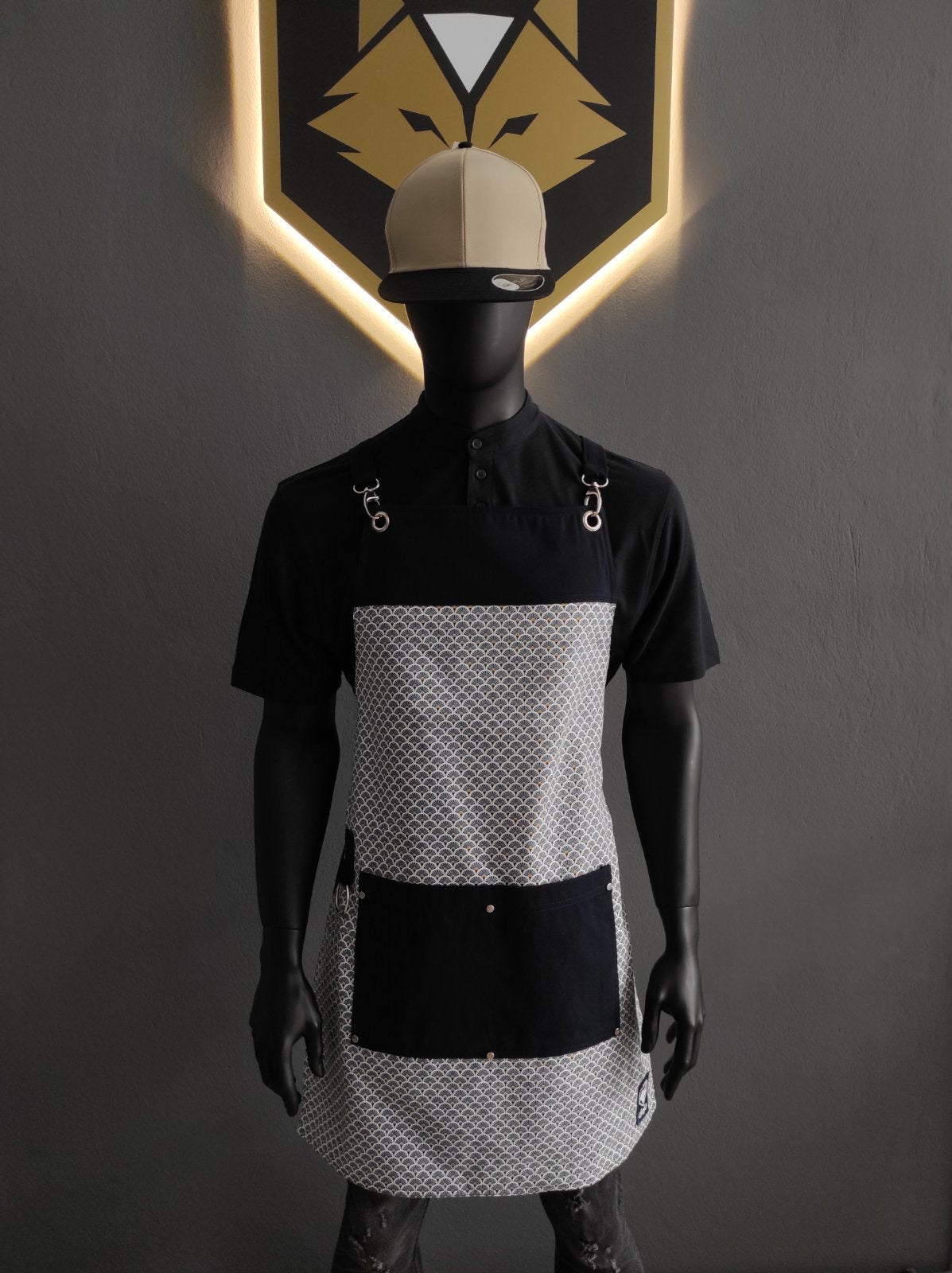 Blue Fans Apron – Dejo Handmade Aprons and more